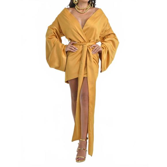 STEFFANY MILANO | Dresses | New Steffany Milano Golden Empress Wrap ...